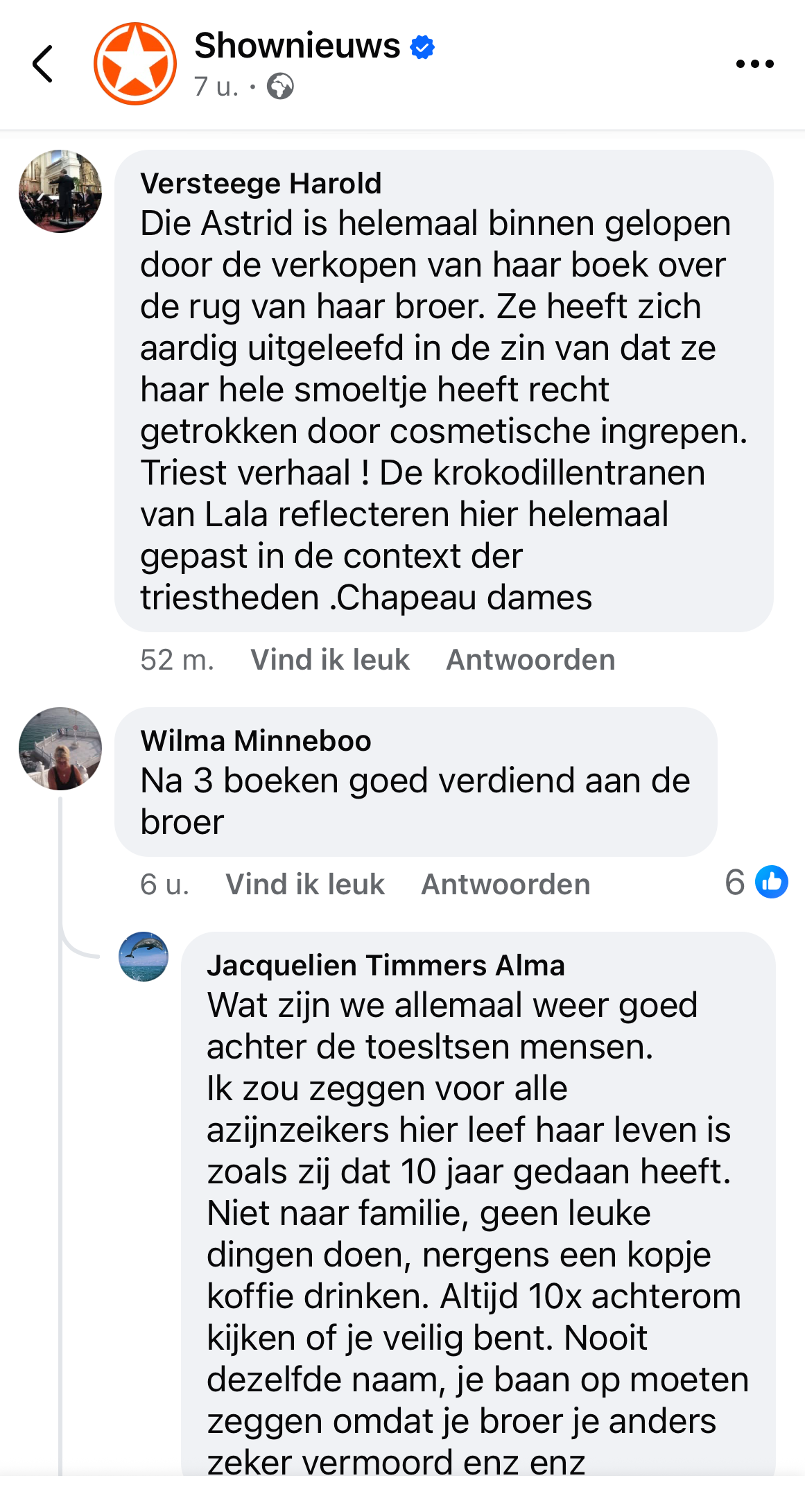 Reactie op Shownieuws - Marcel Kaatee